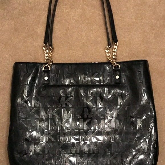 Michael Kors | Bags | Rare Mint Condition Black Mk Tote | Poshmark